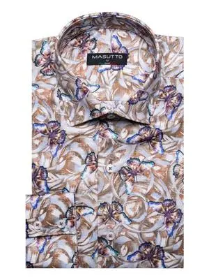 MASUTTO Terrence Print Button-up Long Sleeve Shirt - Multicolor