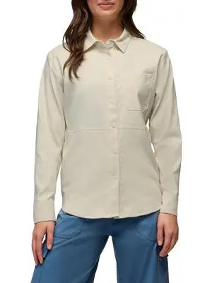 Prana Stretch Zion Long Sleeve Performance Shirt - Beach Pebble