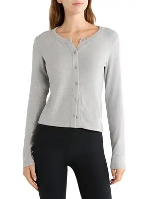 Beyond Yoga Luxelayer Fitted Cardigan - Heather Gray
