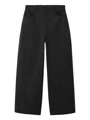 Mango Mid Rise Balloon Twill Pants - Black