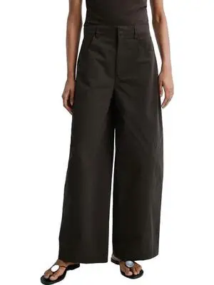 Mango Mid Rise Balloon Twill Pants - Chocolate