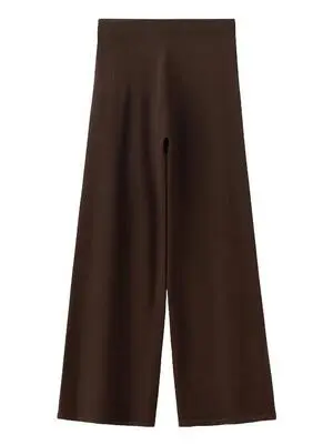 MANGO Knit Wide Leg Trousers