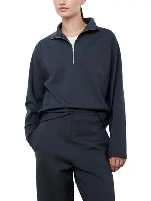 Mango Half Zip Sweatshirt - Blue