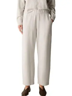 Eileen Fisher Organic Cotton Ankle Arch Pants - Plaster