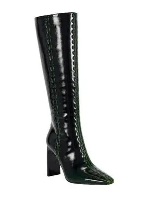 AZALEA WANG Jexa Faux Leather Knee High Boot