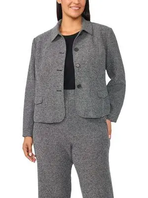 Halogen Cropped Tailored Jacket - Black Multi