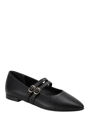MENINA STEP Amelie Double Strap Mary Jane Flat - Black