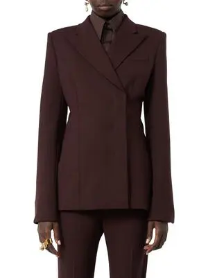 Sportmax Ciocca Stretch Virgin Wool Jacket - Plum