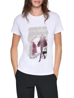 Dkny Washington Square Arch Graphic T-shirt - White