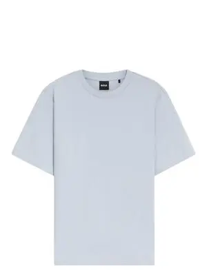 BOSS Relaxed-fit T-shirt In Mercerized Cotton - Purple