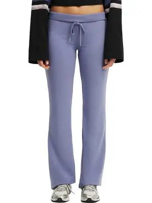 Cotton:on Active Sculpt Fleece Bootleg Sweatpant - Blue Ice