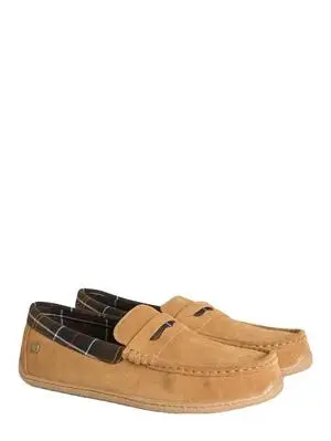 Barbour Albert Slipper Camel Suede