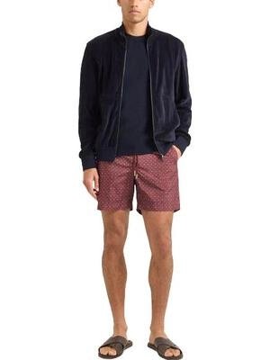 Orlebar Brown Cassian Velour Classic-fit Sweatshirt - Night Iris