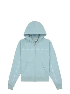 PLEASURES X Umbro Diamonds Fitted Zip Hoodie - Sage