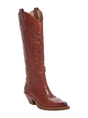 Gabriela Hearst Capia Pointed Toe Western Boot - Tan