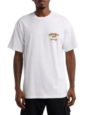 Carhartt Work In Progress Coffee Break Organic Cotton Graphic T-shirt - White