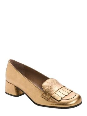 WONDERS Kiltie Loafer Pump - Gold