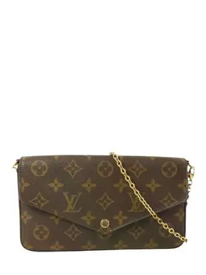 LOUIS VUITTON Felicie Monogram Shoulder Bag Brown