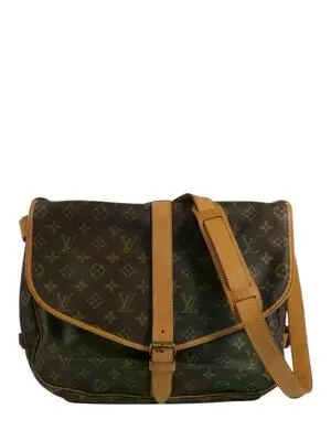 LOUIS VUITTON Saumur Monogram Messenger Bag - Brown