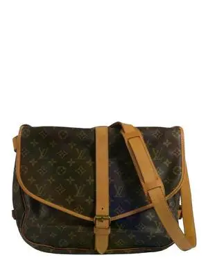 LOUIS VUITTON Saumur Monogram Messenger Bag - Brown