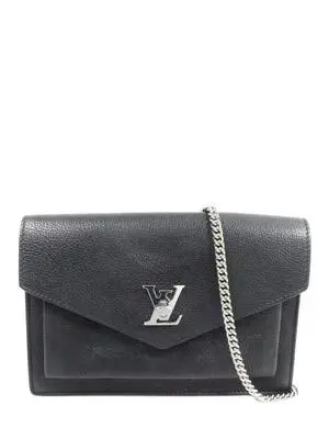LOUIS VUITTON Mylockme Chain Shoulder Bag Black