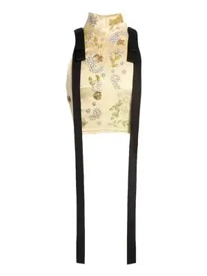 ERDEM Crystal-embellished Bow-detail Top