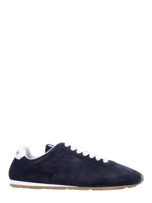 Miu Miu Plume Suede Lace-up Sneakers Blue