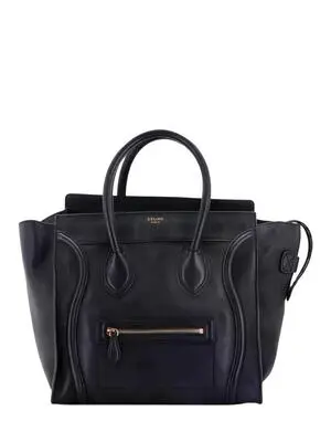 CELINE Luggage Bag Smooth Leather Mini Tote Bag