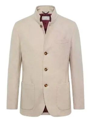 Brunello Cucinelli Mandarin-collar Jacket - Neutrals