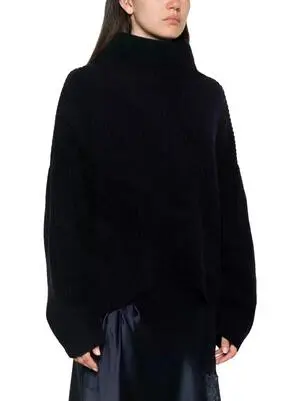 Liviana Conti Ribbed-knit High-neck Sweater - Blue