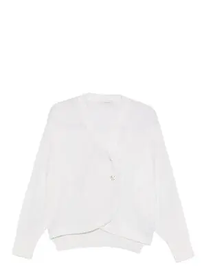 Liviana Conti Safety-pin-fastening Cardigan - White