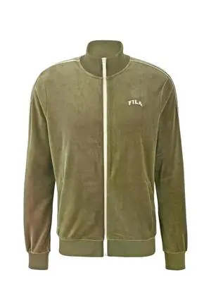 FILA Velour-textured Side-stripe Sweater - Green