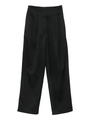 SESSUN Pleated Wide-leg Trousers - Black