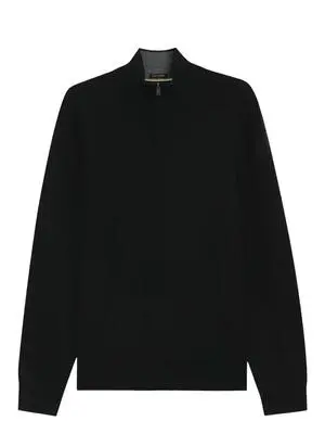 BOSS Zipper-neck Sweater In Virgin Wool With Cashmere