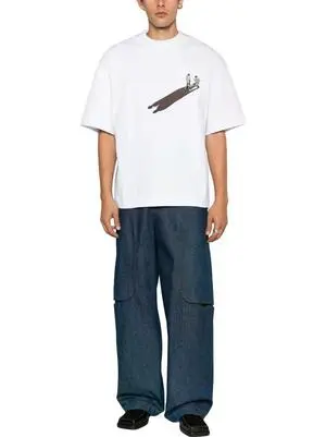 HOUSE OF ERRORS The Body Pocket Graphic-print Chest-pocket T-shirt - White