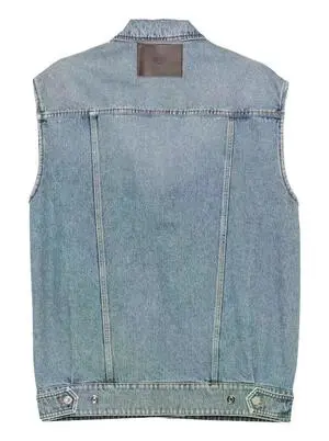 N°21 Button-up Denim Gilet - Blue