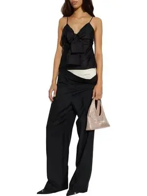 Alexander Wang Bow-detail Silk Top - Black