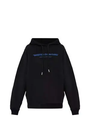 Off-White Slogan-print Hoodie - Black