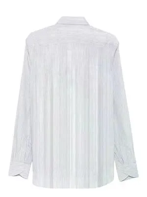 Canali Striped Long-sleeve Shirt - White