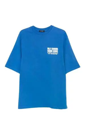 WILLY CHAVARRIA Fashion Service Logo-print T-shirt - Blue