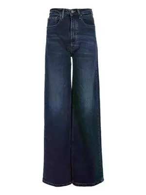 LOIS Faded Wide-leg Jeans - Blue