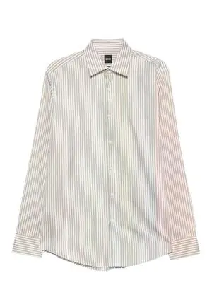 BOSS Joe Striped Long-sleeve Shirt - Neutrals