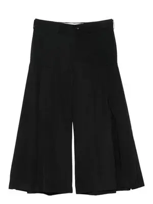 Comme Des Garçons Pleated Wool Trousers - Black