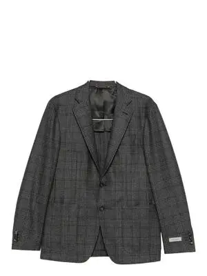 Canali Prince Of Wales Check Blazer - Grey