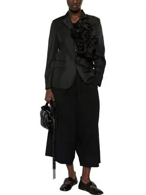 Comme Des Garçons Flower-detail Blazer - Black