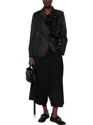 Comme Des Garçons Flower-detail Blazer - Black