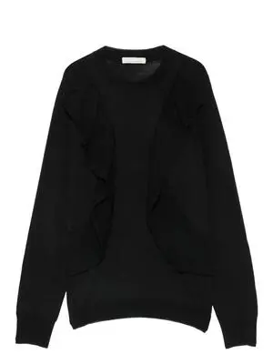 Liviana Conti Ruffled Sweater Black