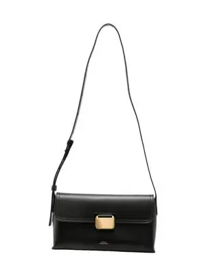 A.p.c. Small Simone Logo-print Leather Shoulder Bag Black