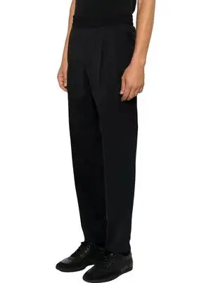 Zegna Pleated Elasticated-waistband Trousers - Black