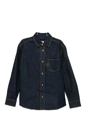 Casablanca Logo-embroidered Denim Shirt - Blue
